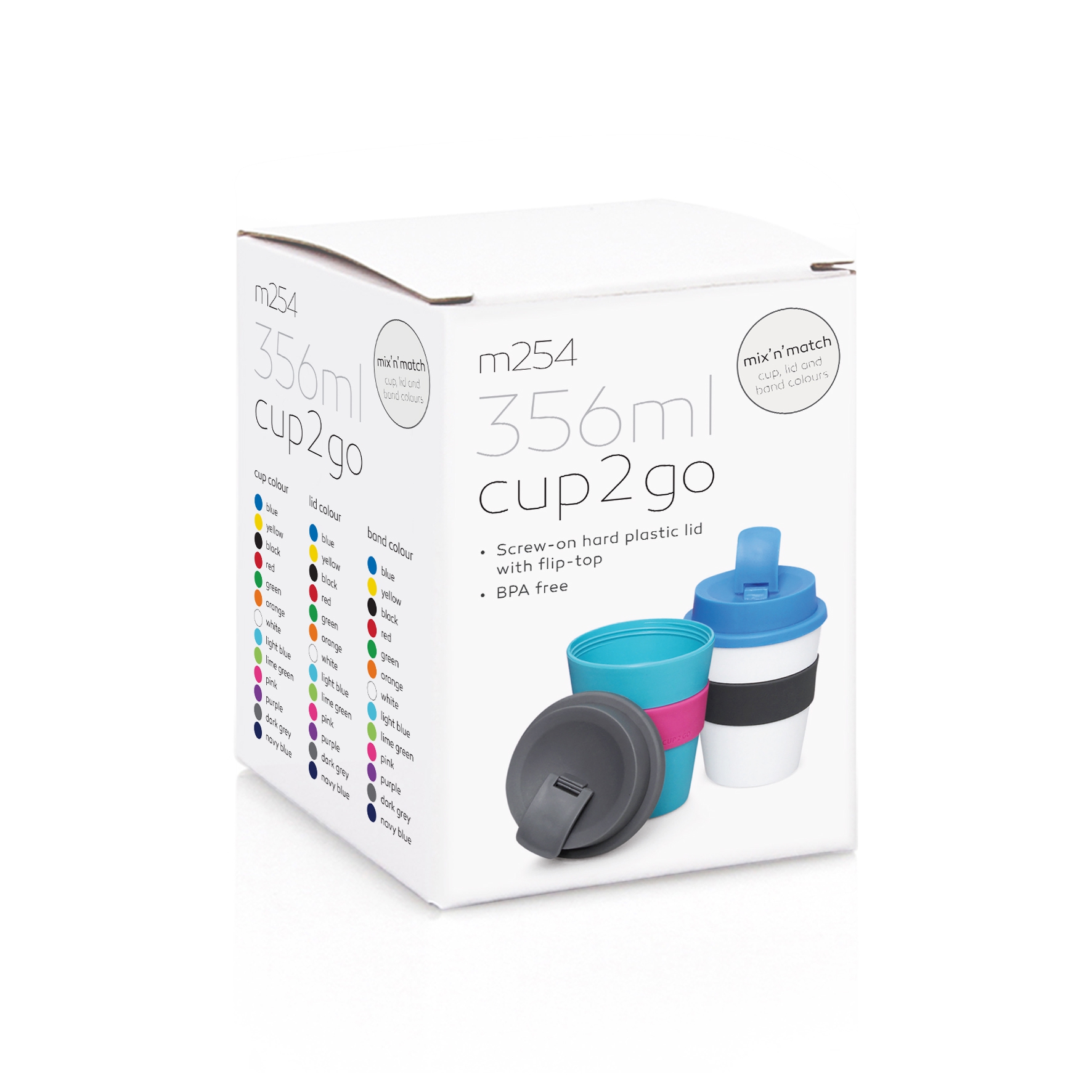 M254 Eco Coffee Cup Plastic Cup2Go 356ml