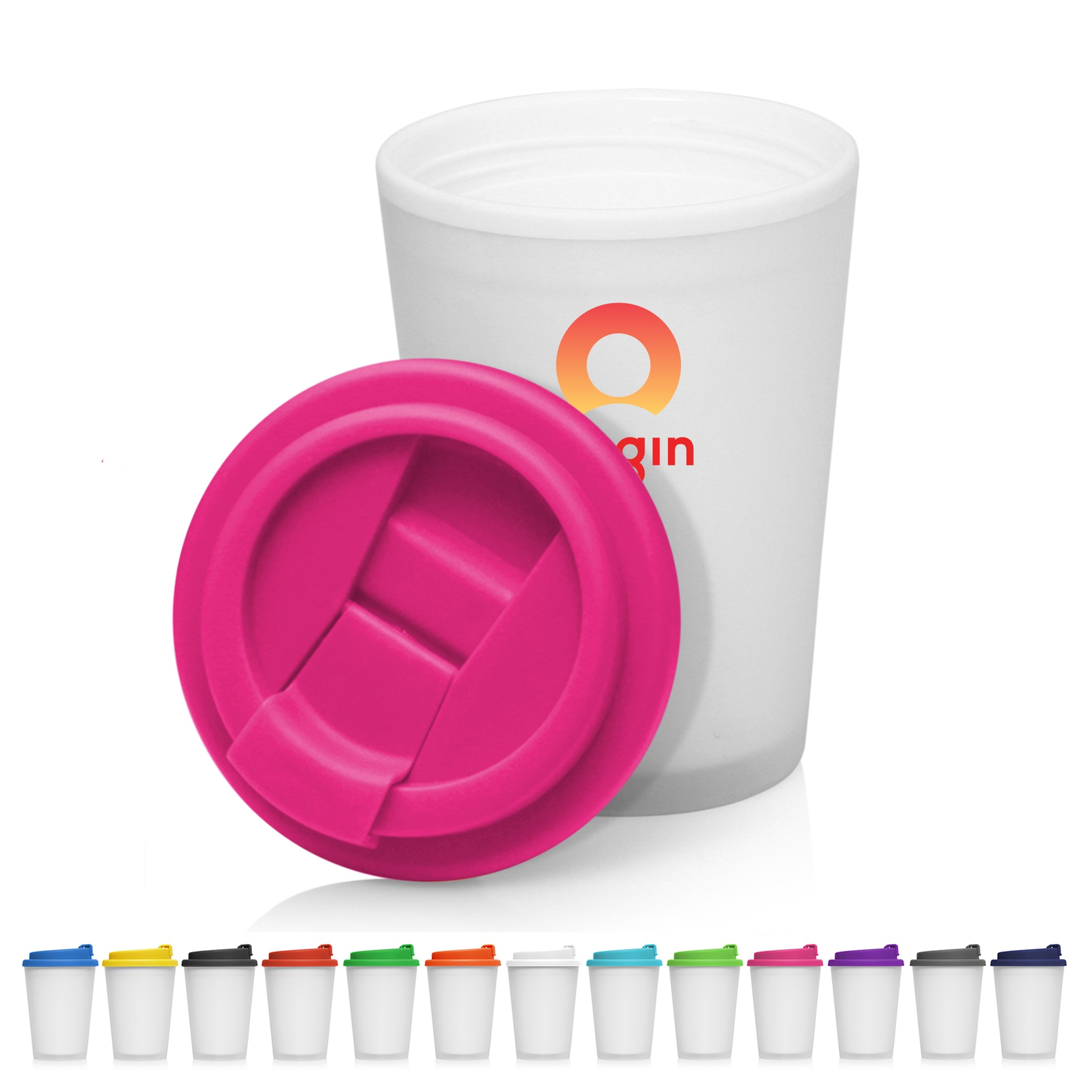 M279 Eco Coffee Cup Plastic Double Wall Cup2Go Frosted 356ml