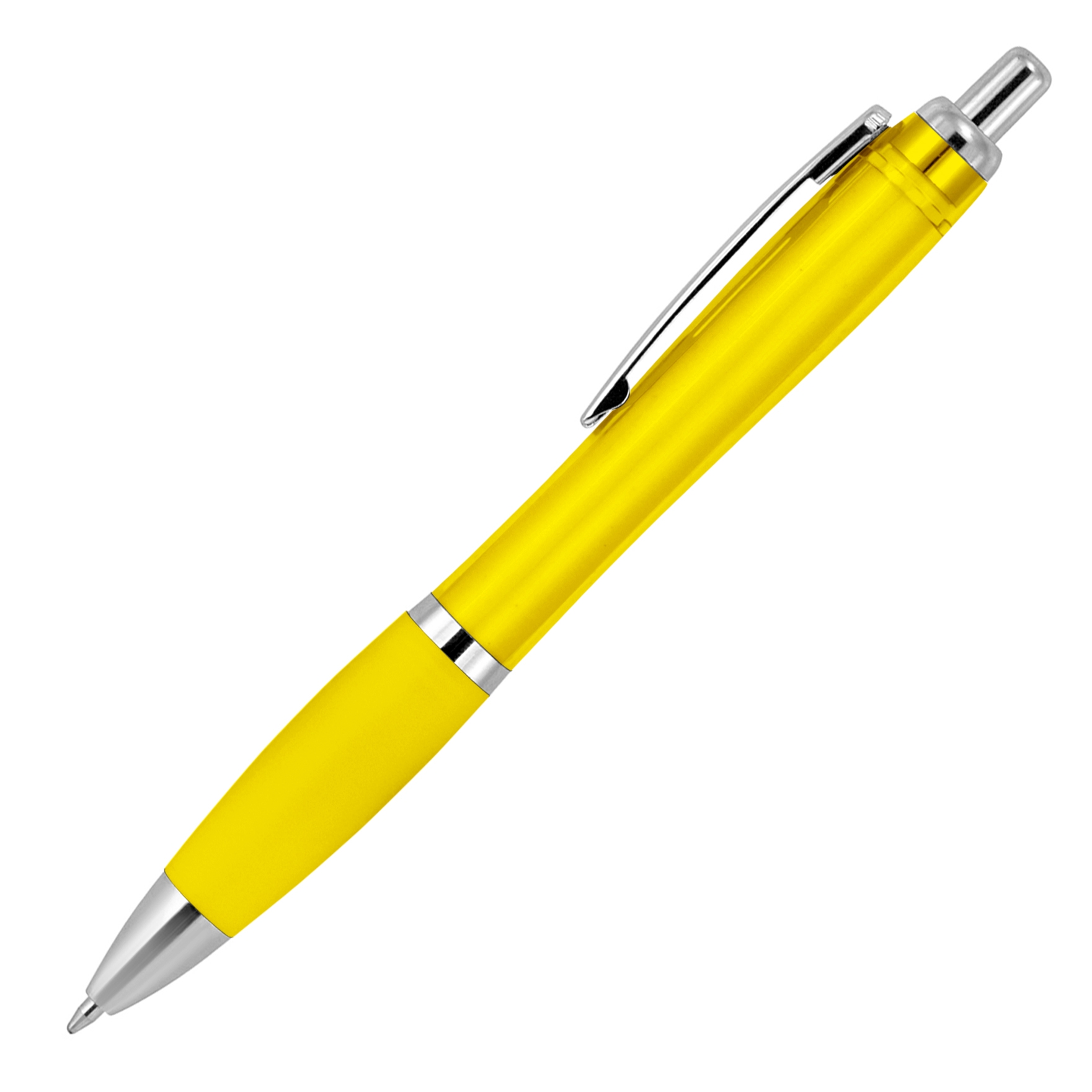 Z238 Plastic Pen Ballpoint Rubberised Grip Transparent Cara