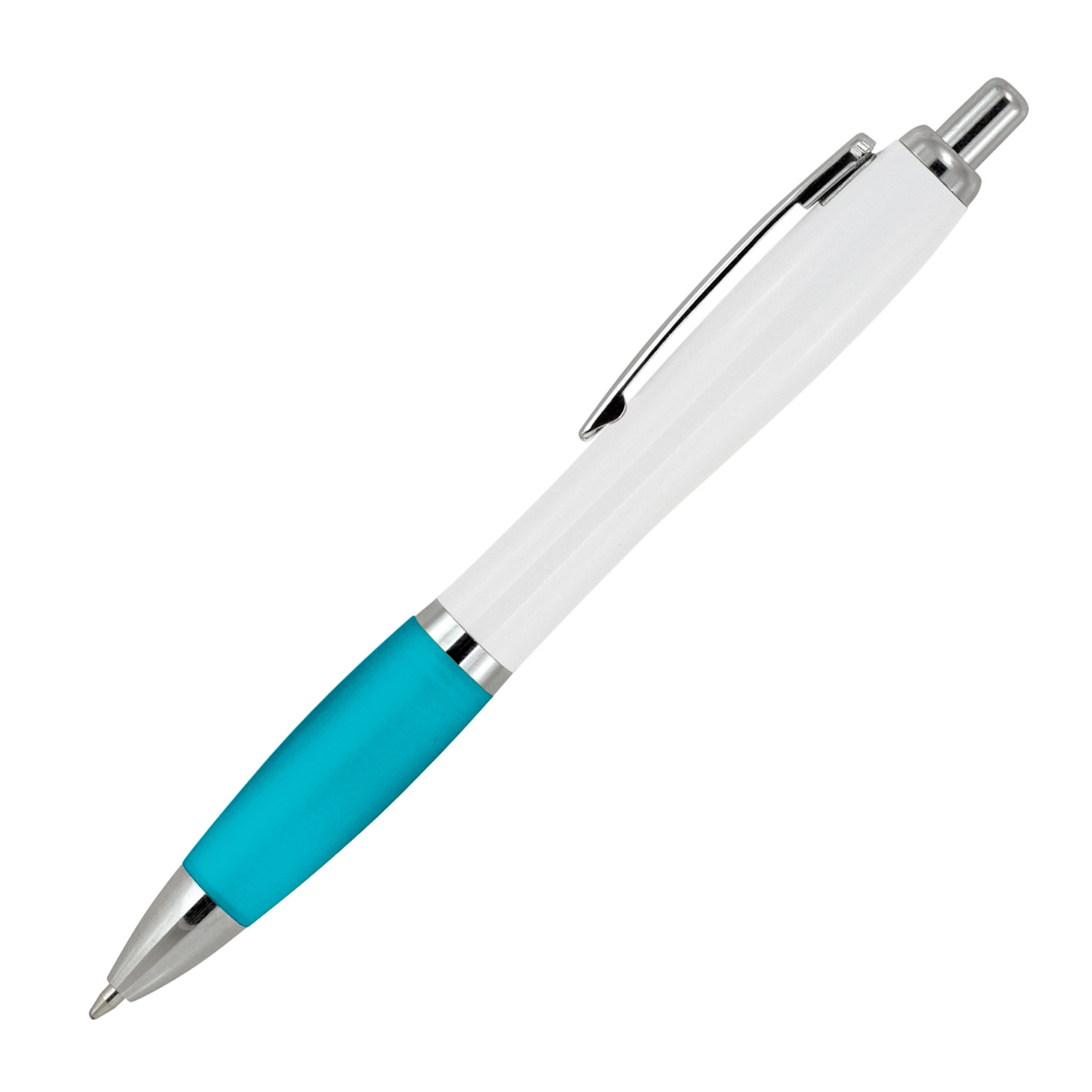 Z274 Plastic Pen Ballpoint Rubberised Grip White Cara