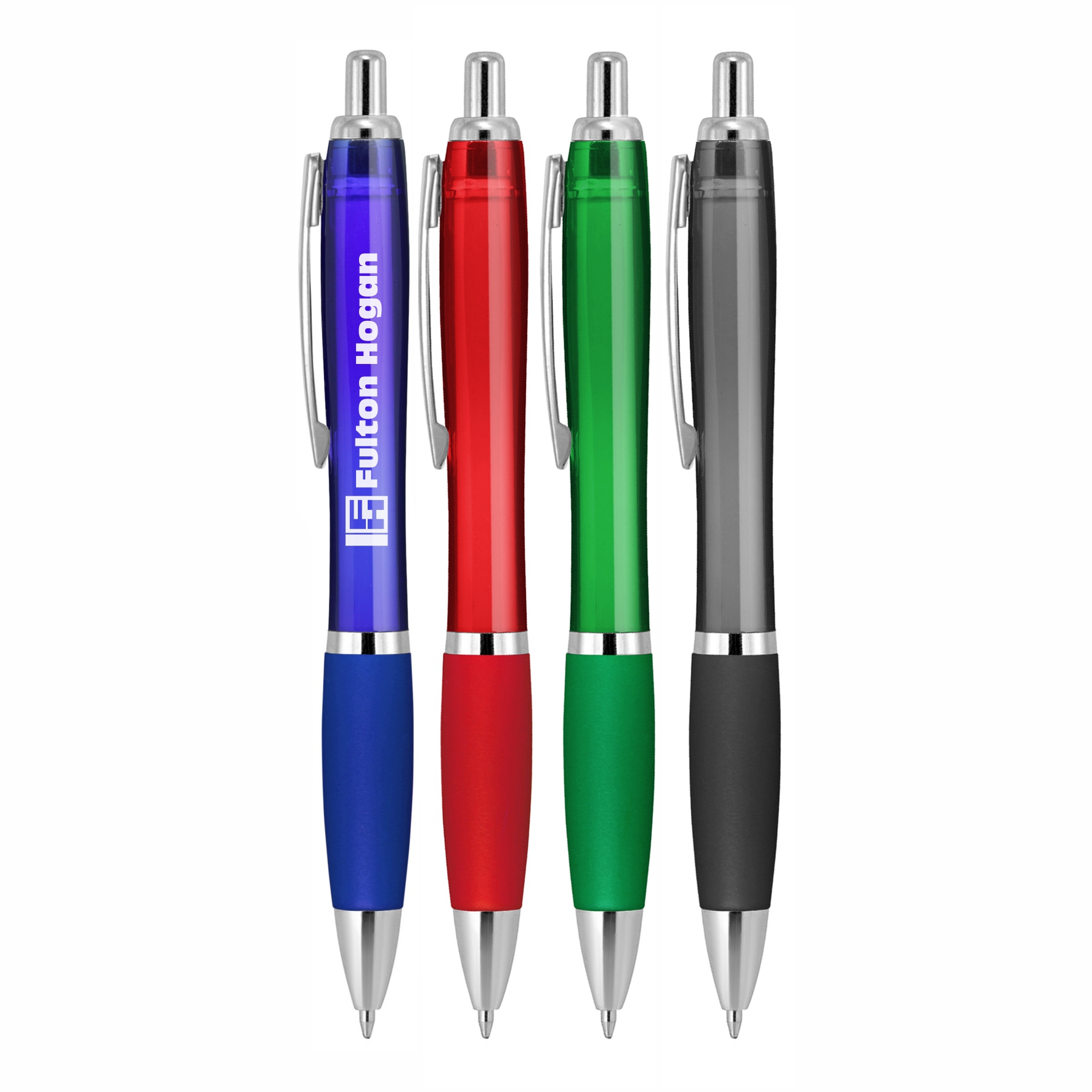 Z422 Plastic Pen Ballpoint Silicone Grip Transparent Cara